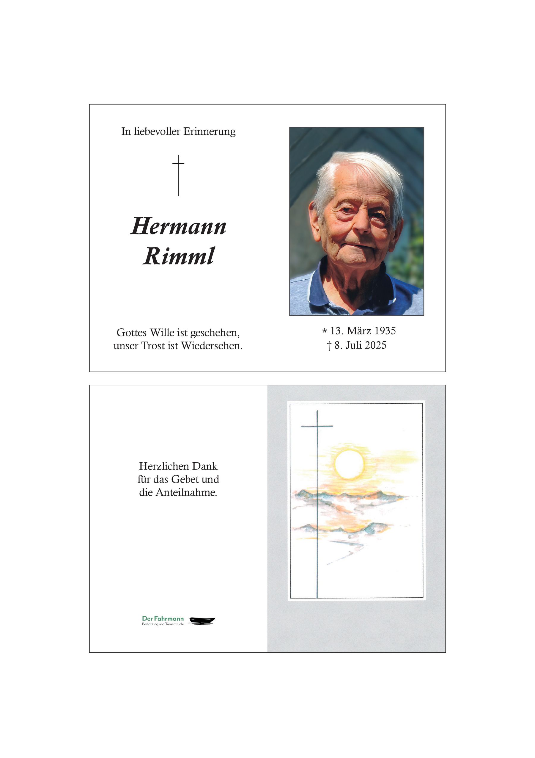 Hermann Rimml - Der Fährmann – Bestattung und Trauerrituale
