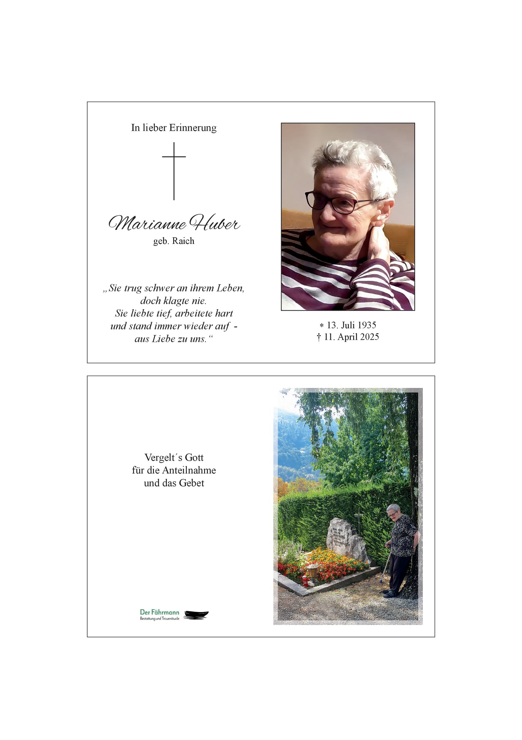 Marianne Huber - Der Fährmann – Bestattung und Trauerrituale