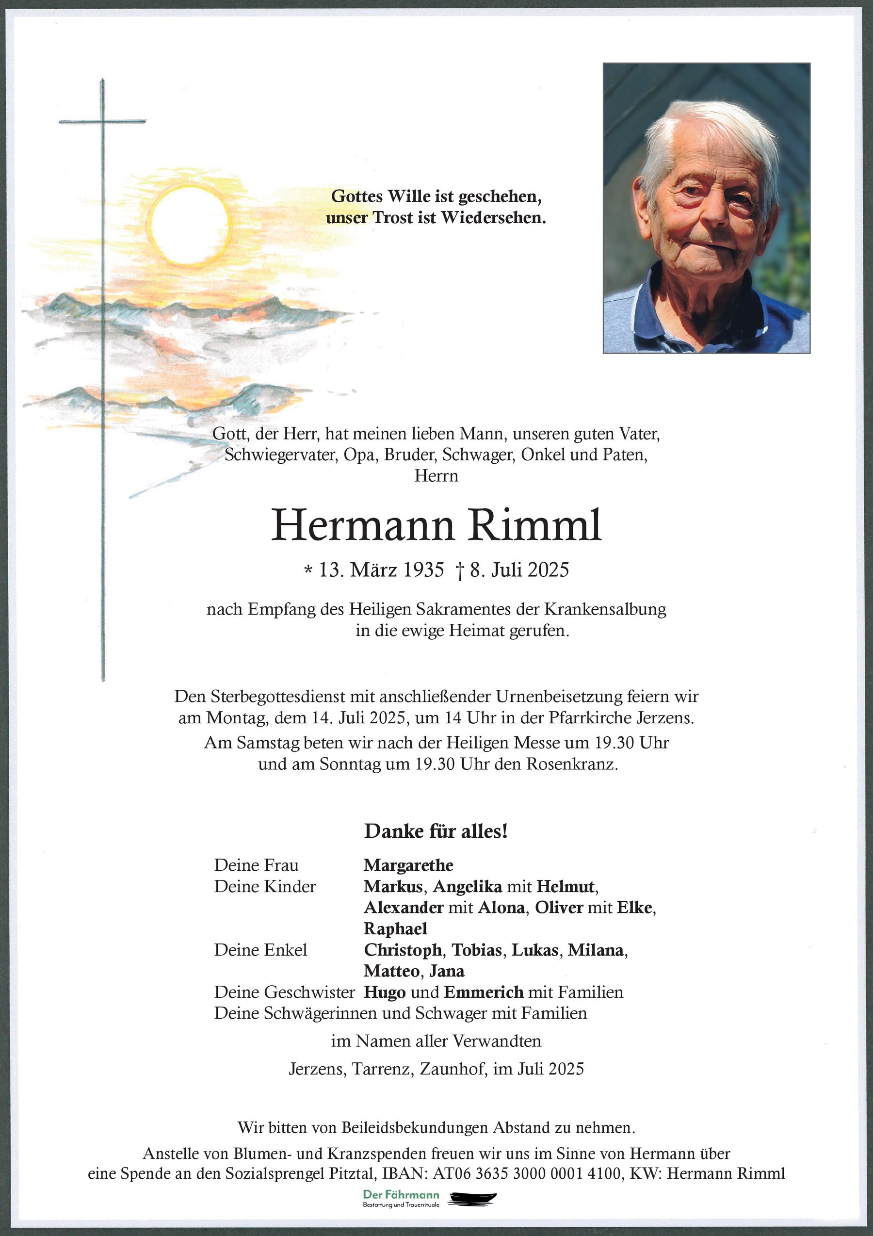 Hermann Rimml - Der Fährmann – Bestattung und Trauerrituale