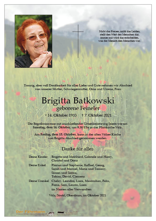 Batkowski Brigitta - Der Fährmann – Bestattung und Trauerrituale
